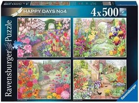 Ravensburger Puzzle Nádherné zahrady / 4x500 dílků / od 12 let