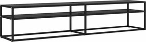 TV stolek černý 200 x 40 x 40,5 cm tvrzené sklo 331727