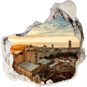 Wallmuralia Fototapeta díra na zeď 3D Východ slunce Lvov 75x75 cm