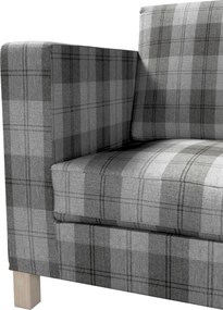 Potah na pohovku IKEA  Karlanda 3-místná nerozkládací, krátký barva šedá látka pletený vzor, vzorované