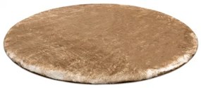 Kusový Kulatý pratelný koberec LAPIN shaggy protiskluzový, slonová kost / hn velikost kruh 180 cm | krásné koberce cz