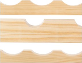Regál na víno z borovicového dřeva v přírodní barvě počet lahví 54 60x121x27 cm Luana – Compactor