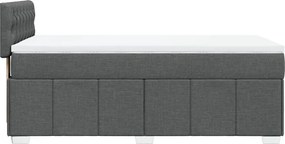 Box spring postel s matrací tmavě šedá 90x190 cm textil 3286931