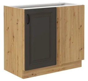 Dolní kuchyňská skříňka Retroline 105 ND 1F BB, Barva: dub artisan + grafit