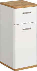 XXXLutz SPODNÍ SKŘÍŇKA, bílá, bílá, barvy dubu, 30/72/33 cm Xora - Koupelnové série - 001977027604
