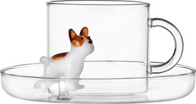 Ichendorf Milano designové šálky na čaj Dogs Tea Cup With Saucer French Bulldog