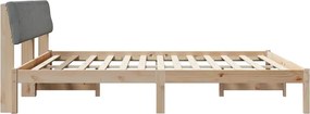 Rám postele s čelo Hnědá a světlá šedá 200 x 200 cm 3394338