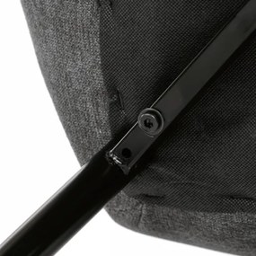 Jídelní židle šedá látka černé kovové nohy CT-285 GREY2