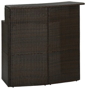 Zahradní barový stůl hnědý 120 x 55 x 110 cm polyratan 313467