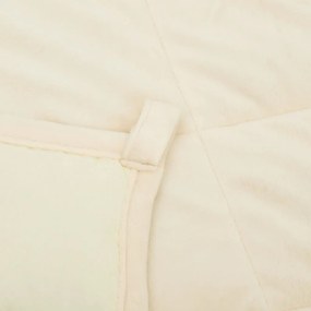 Zátěžová deka světle krémová 152 x 203 cm 11 kg textil 3154874