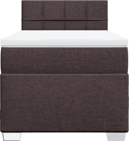 Box spring postel s matrací tmavě hnědá 80x200 cm textil 3288018