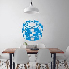 Samolepka na zeď - Casino žetony (60x57 cm) - PopyDesign