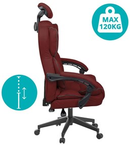 Ředitelská otočná židle LUX, ve více barvách, burgundská