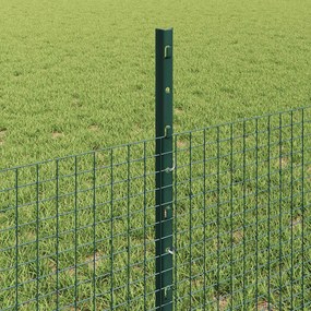 Svařovaná drátěná plotovina s tyčkami 100 x 0,5 m Zelená 3336534
