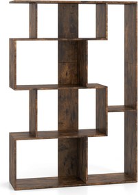Costway Otevřená geometrická knihovna 6-Cube Velká knihovna se zámky proti
