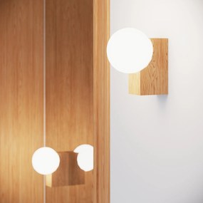 Sollux Lighting Nástěnné svítidlo BULBO přírodní dřevo