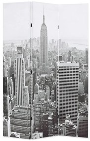 Skládací paraván 120 x 170 cm New York by Day černobílý 245857