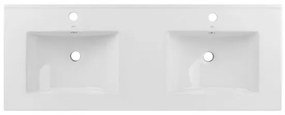 EBS KUBA Skříňka + keramické umyvadlo Slim 121 cm, bílá lesklá 1 set