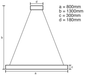 LED Stmívatelný lustr na lanku LED/175W/230V 3000-6500K zlatá + dálkové ovládání