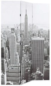 vidaXL Marketos Skládací paraván 120 x 170 cm New York by Day černobílý