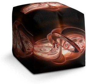 Sablio Taburet Cube Červená abstrakce: 40x40x40 cm