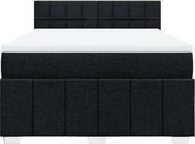 Box spring postel s matrací černá 140 x 190 cm textil 3289365