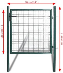 vidaXL Marketos Jednokřídlá plotová branka 100 x 100 cm práškově lakovaná ocel