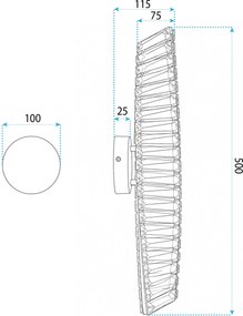 Toolight Rea, nástěnná LED svítilna, APP1951-W, 1000lm, 4000K, IP20, zlatá matná, OSW-63008