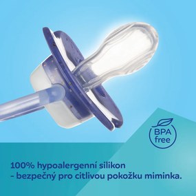 Canpol babies Dudlík svítící silikonový symetrický NIGHTGLOW 18m+ 2ks kluk