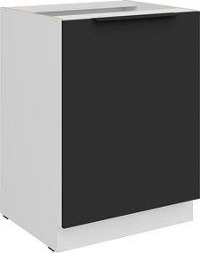 ARIA bc | dolní skříňka 60 D 1F policová | 60 cm | ANTI FINGERPRINT povrch | bílá/černá