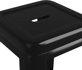 Barové stoličky stohovatelné 2 ks černé kov 248147
