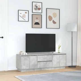 TV skříňka s LED osvětlením betonově šedá 160,5x41x50 cm 3328429