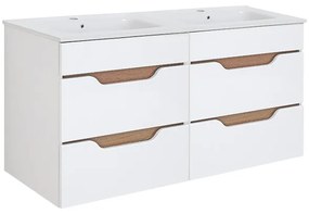 Comodo Koupelnová skříňka s keramickým dvojumyvadlem Ithaca W 120