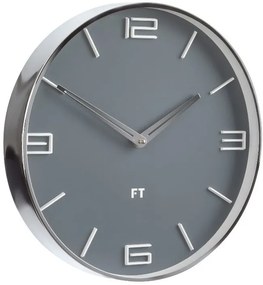Designové nástěnné hodiny future time ft3010gy flat grey 30cm