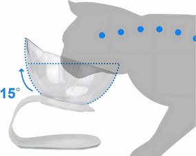 Verk Group Dvojitá miska pro psa kočku plastové misky na jídlo vodu 2x400ml