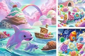 RAVENSBURGER Puzzle Sladké království / 3x49 dílků
