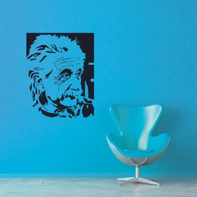 Samolepka na zeď - Albert Einstein (47x60 cm) - PopyDesign