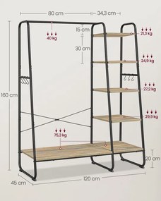 Věšákový stojan s botníkem RGR116K01