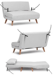 Designová rozkládací pohovka Felicitas II 120 cm krémová