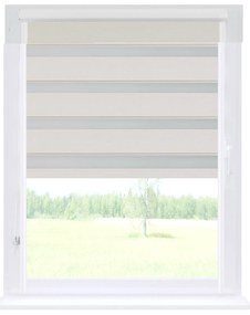 Dekodum Roleta den a noc v bílé kazetě zatemňovací, barva látky Písková Šířka (cm): 119, Výška (cm): Standardní (do 150 cm), Strana mechanismu: Práva