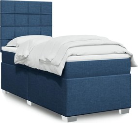 Box spring postel s matrací modrá 80x200 cm textil 3292621
