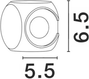 NV 9226217 Venkovní nástěnné svítidlo ZARI bílý hliník a sklo Cree LED 2x2W 3000K 100-240V 2x38st. IP54 světlo ve dvou směrech - NOVA LUCE