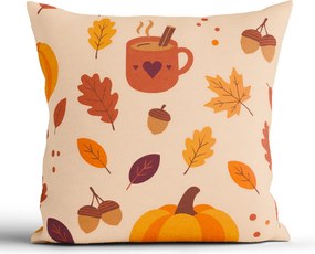 MK Lůžkoviny Bavlněný povlak na polštář Renforcé 40 x 40 cm - Hřejivý podzim přírodní