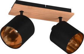 Bodové svítidlo v černo-přírodní barvě ø 12 cm Tommy – Reality