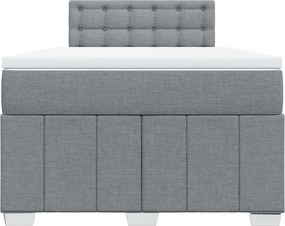 Box spring postel s matrací světle šedá 120x190 cm textil 3287021