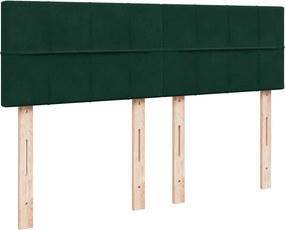 Box spring postel s matrací tmavě zelená 160x200 cm samet 3287785