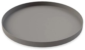 COOEE Design Kovový dekorativní tác Circle Grey 30 cm, šedá barva, kov