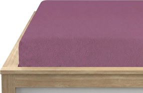 Fleecové napínací prostěradlo MOLTON purpurové 90 x 200 cm