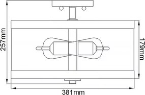 Stropní svítidlo Elstead HARROW SF 2x E27 leštěný nikl