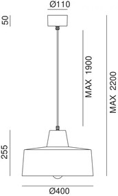 Il Fanale Industriální závěsné svítidlo OFFICINA GRANDE ø 400 mm